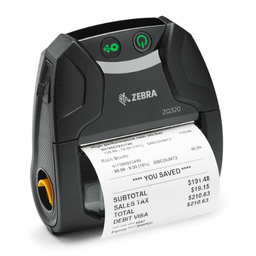 Zebra ZQ320 Plus Advanced 3-Inch Wide Mobile Printer | Portable ...